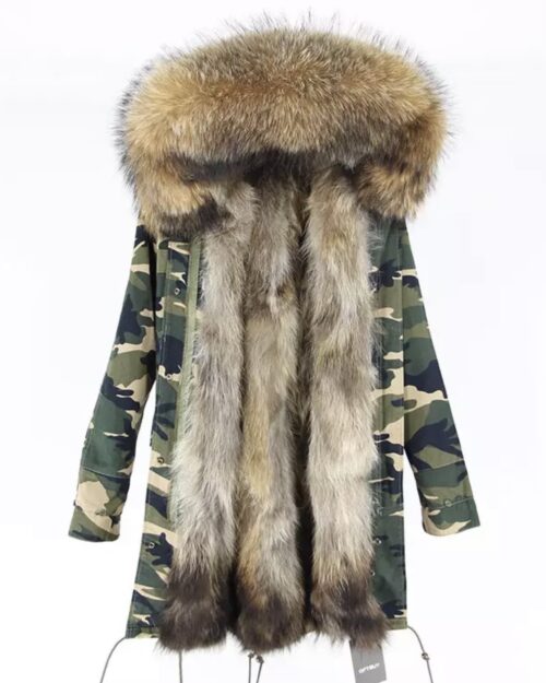 Fox Fur Camo Parka - www.valentinaluxe.com