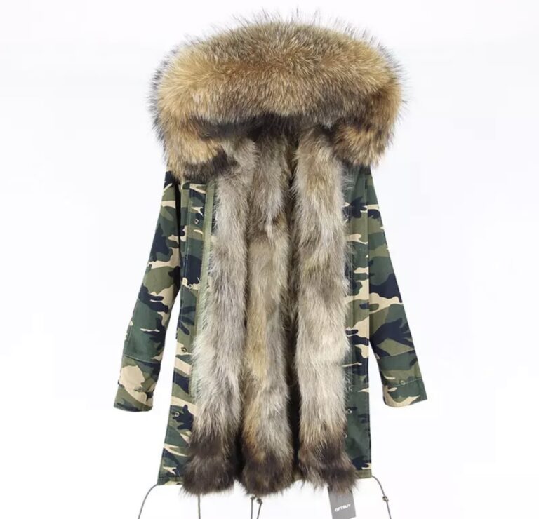 Fox Fur Camo Parka - www.valentinaluxe.com
