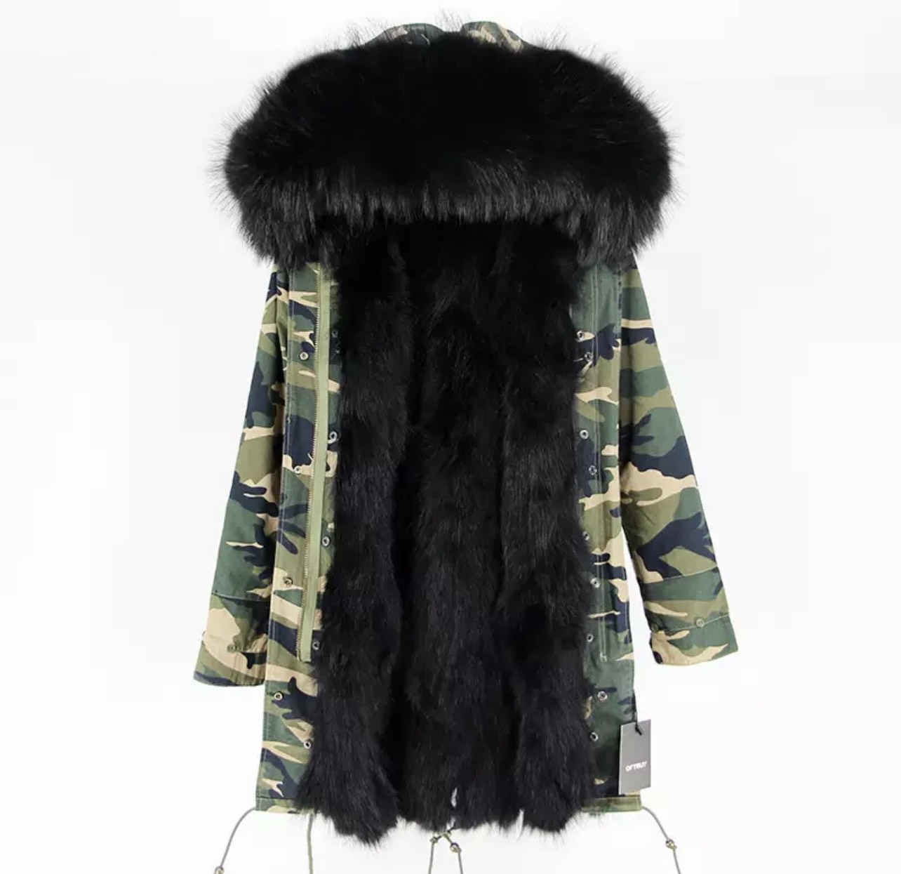 Fox Fur Camo Parka - www.valentinaluxe.com