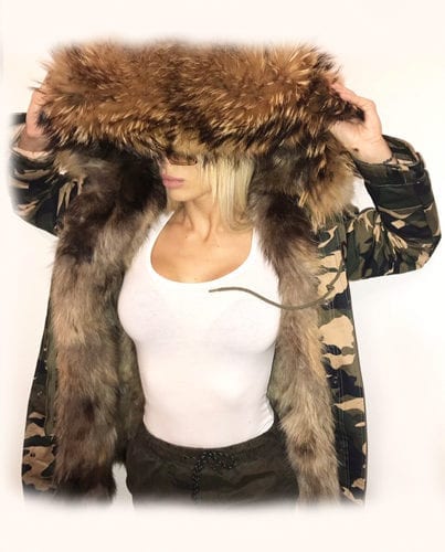 Fox Fur Camo Parka - www.valentinaluxe.com